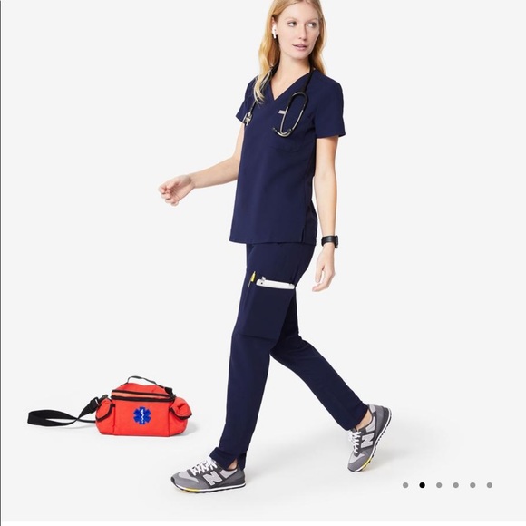 Figs | Other | Brand New Navy Blue Figs Scrubs Top And Bottom | Poshmark